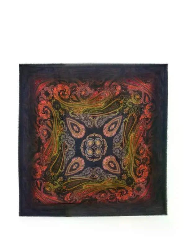 Etro Paisley-print Frayed Scarf