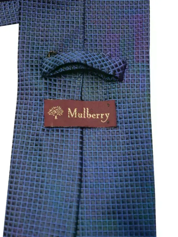 Mulberry Windowpane-print Tie