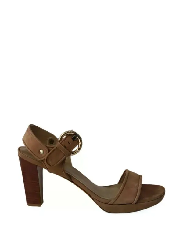 STUART WEITZMAN Strappy Block Sandals - Neutrals