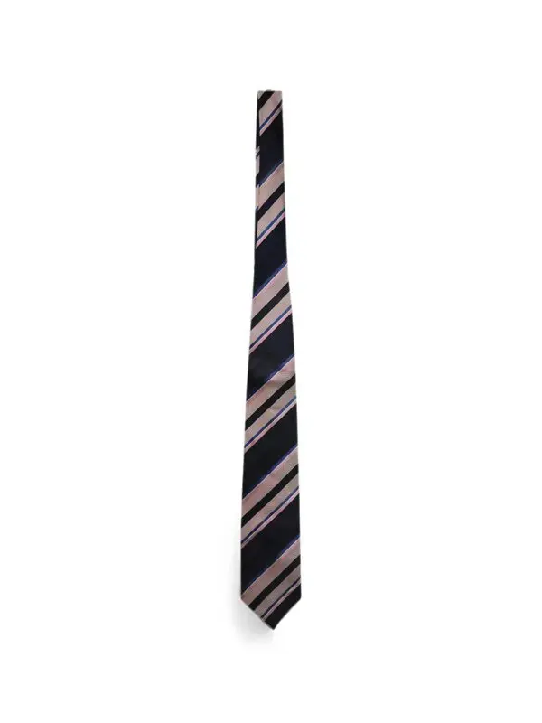 Balmain Striped Tie - Blue