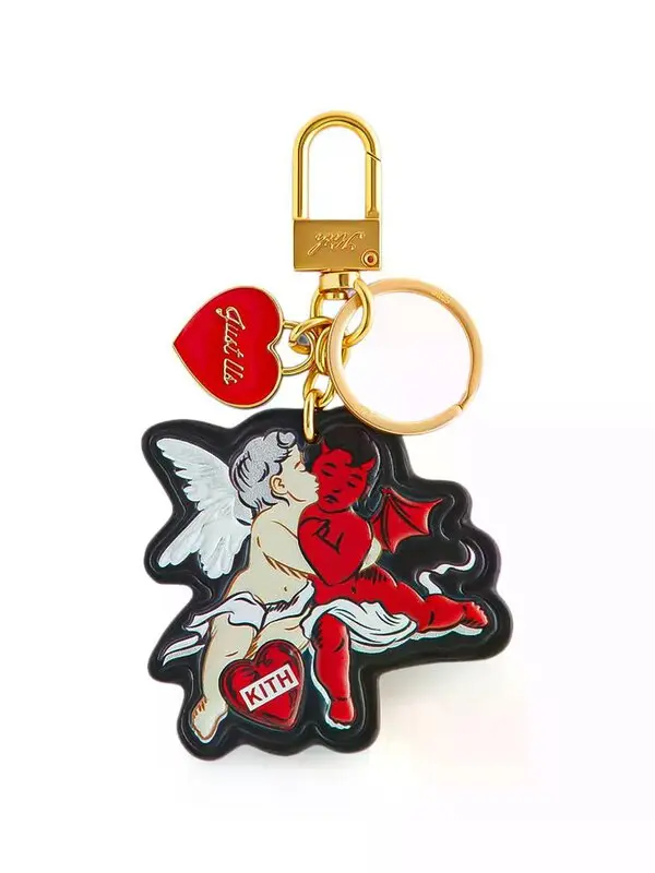 Kith Cupid And Devil Printed Leather Key Charm
