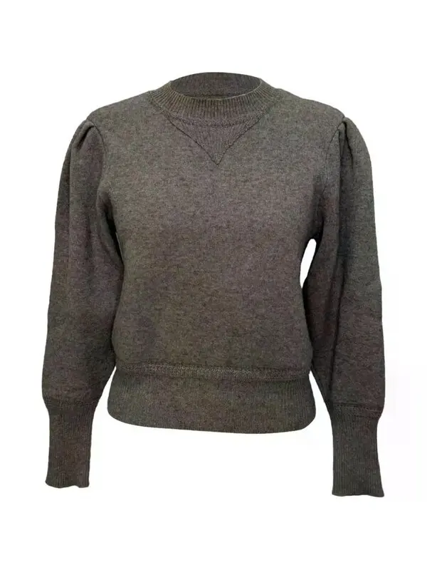 ISABEL MARANT VINTAGE Kelaya Puffed-sleeve Sweater - Grey