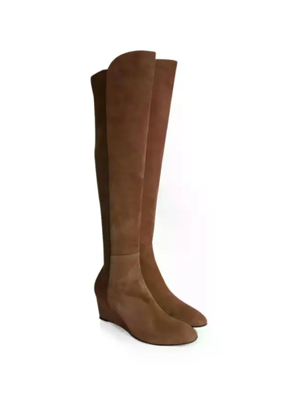 STUART WEITZMAN Blaire Wedge Knee-high Boots - Neutrals