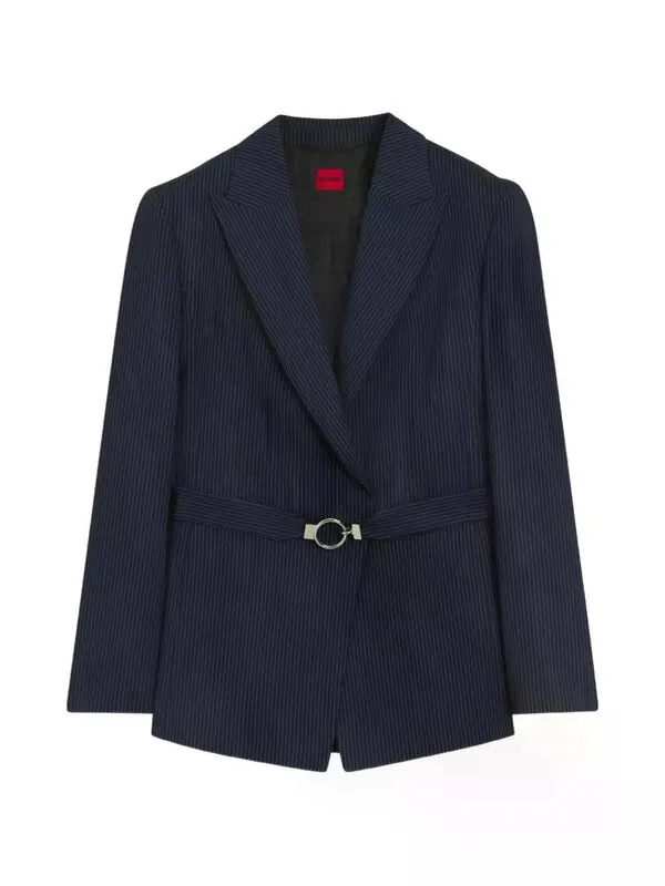 Hugo Pinstripe Belted Blazer