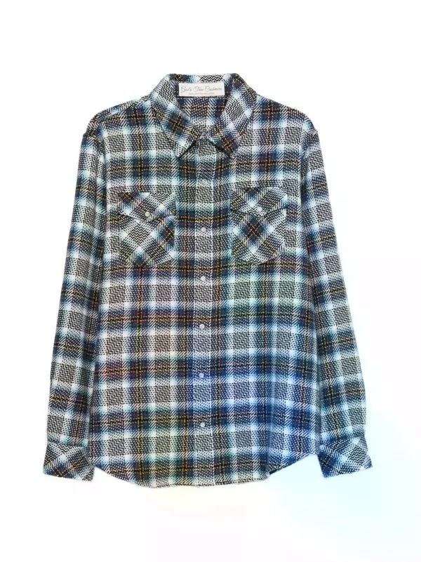 GOD'S TRUE CASHMERE Tartan-pattern Overshirt - Blue