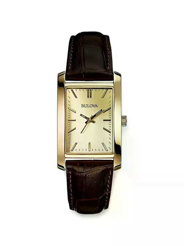 Bulova Corporate Rectangular 24mm Watch - Gold