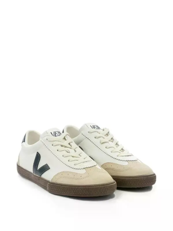 VEJA Volley Logo-patch Panelled Low-top Sneakers - Neutrals