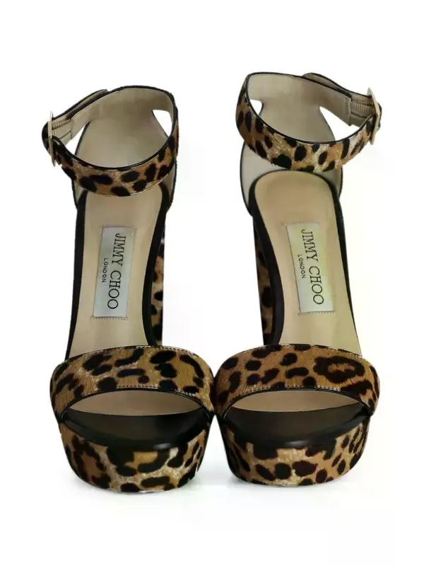 JIMMY CHOO Holly Animal-print Platform Sandals