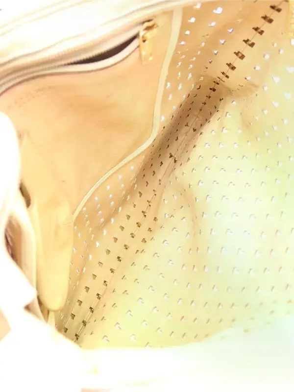 Loewe Perforated Shoulder Bag - Neutrals