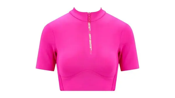 Off-White Zip Logo Crop T-shirt