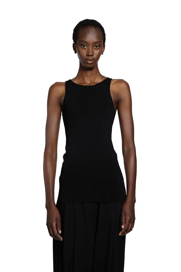 TOTEME Classic Compact Knit Tank - Black