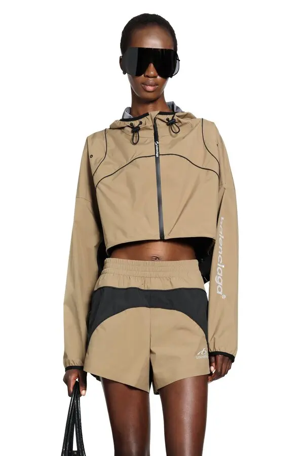 Balenciaga Techwear Cropped Windbreaker - Brown