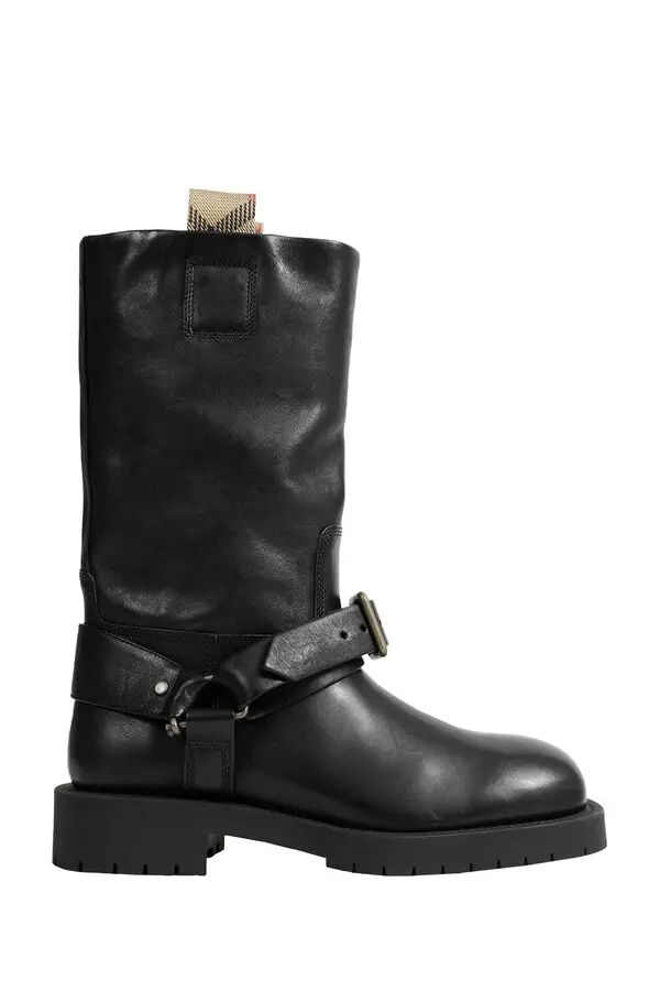 Burberry Soft Calfskin Saddle Low Boots