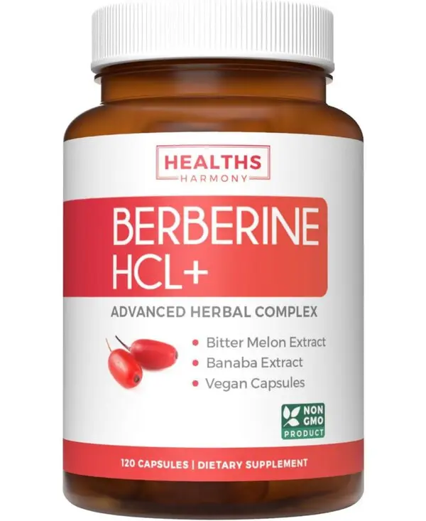 HEALTHS HARMONY Berberine Hcl Plus Capsules - The Capsule Is Clear