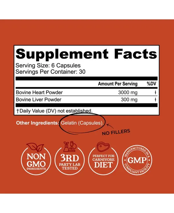 LEFT COAST PERFORMANCE Bovine Heart Capsules
