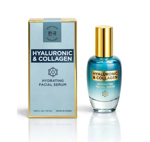 LOVERY Hyaluronic Acid And Collagen Wrinkle-reducing Facial Serum -korean Skincare Hydrating Treatment - Blue