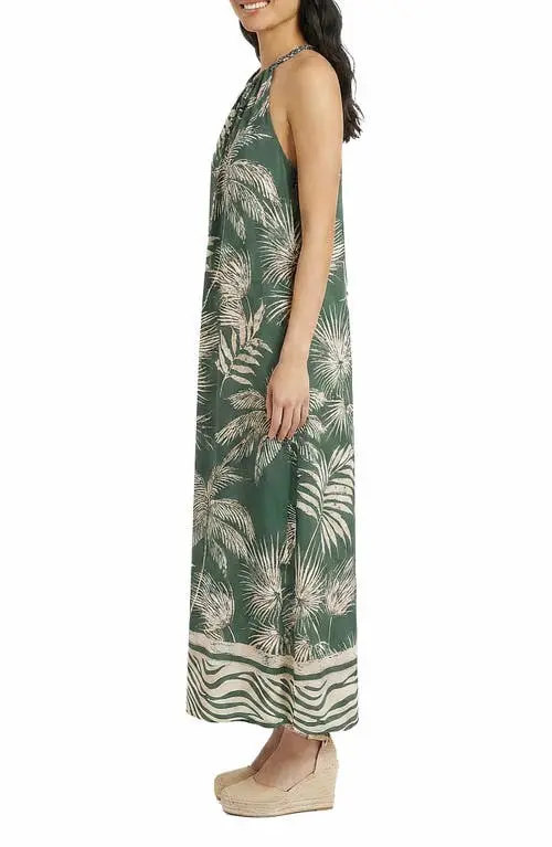 THE GOOD JOURNEY Printed Halter Neck Midi Dress