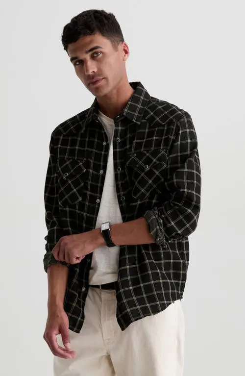 Ag Huston Plaid Cotton Western Shirt