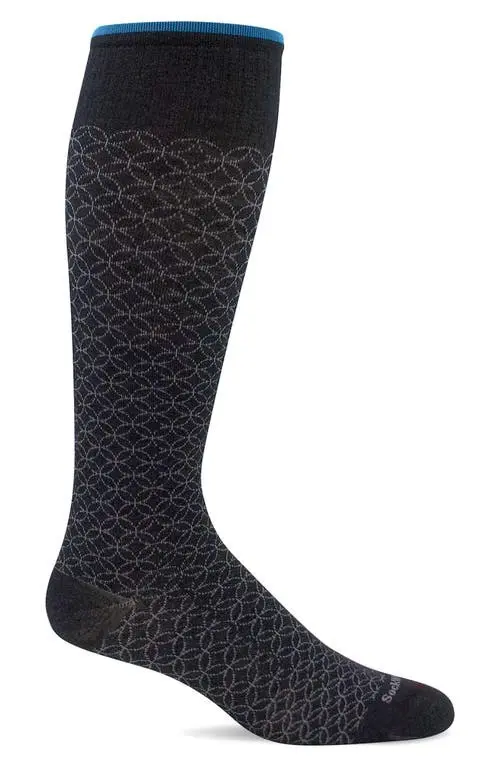 SOCKWELL Featherweight Compression Knee High Socks - Black Multi