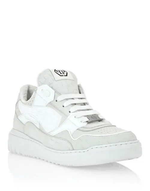 Philipp Plein Nubuck Sneakers Blaze Gen. 01 Monocolor - White