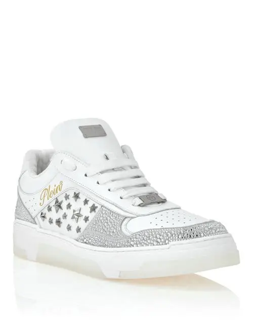 Philipp Plein Low-top Sneakers Mix Studs Star - White