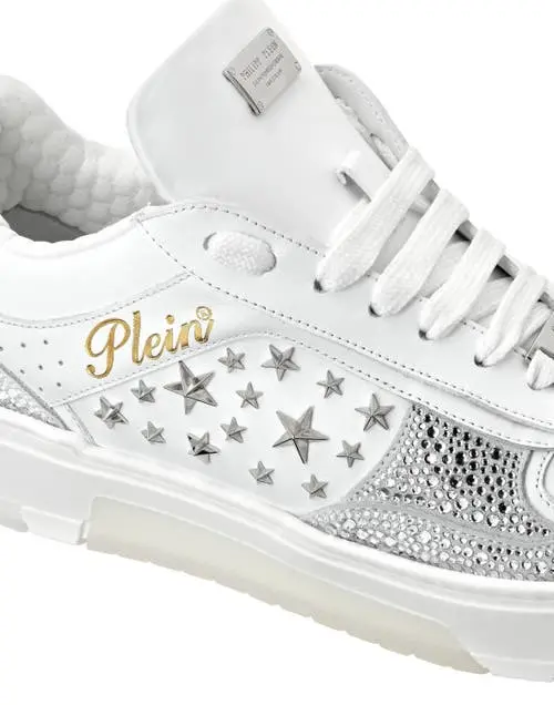 Philipp Plein Low-top Sneakers Mix Studs Star - White