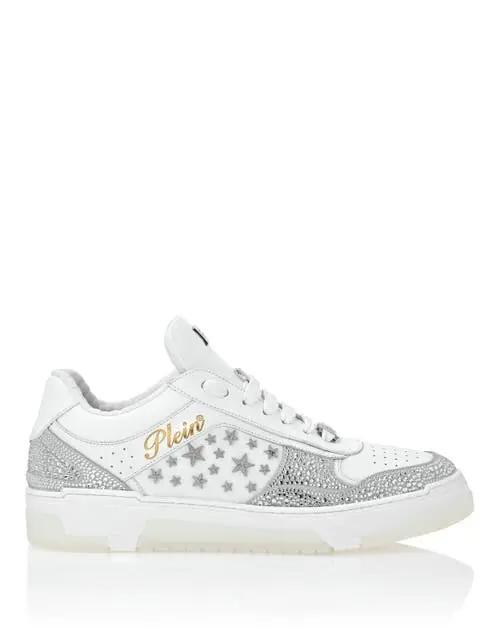 Philipp Plein Low-top Sneakers Mix Studs Star - White