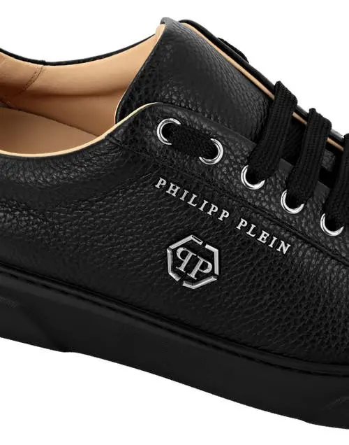 Philipp Plein Leather Lo-top Sneakers Hexagon Comfort