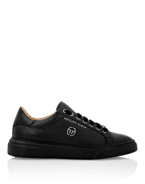 Philipp Plein Leather Lo-top Sneakers Hexagon Comfort