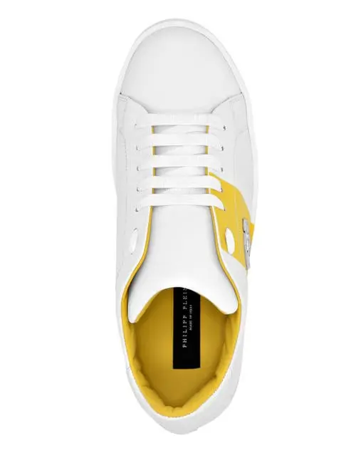 Philipp Plein Lo-top Sneakers Hexagon - White/yellow