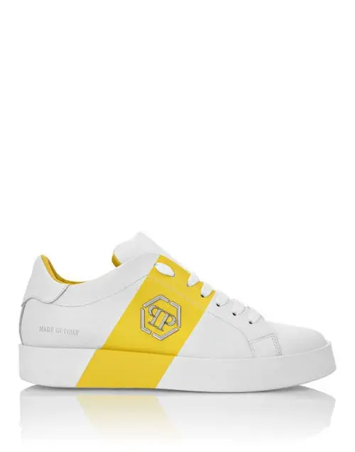 Philipp Plein Lo-top Sneakers Hexagon - White/yellow