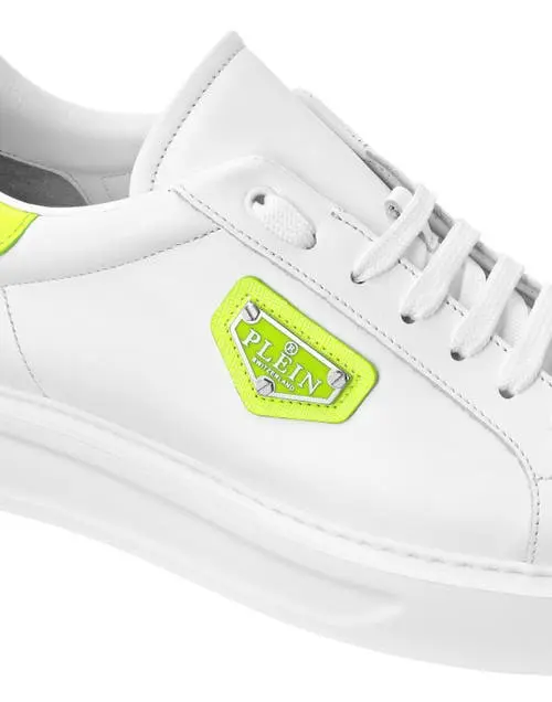 Philipp Plein Titan Plein Low-top Sneakers - White/yellowfluo
