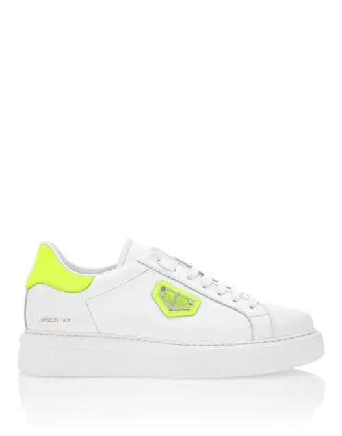 Philipp Plein Titan Plein Low-top Sneakers - White/yellowfluo