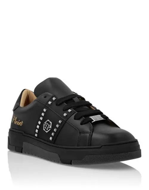 Philipp Plein Studded Low-top Sneakers - Black/black