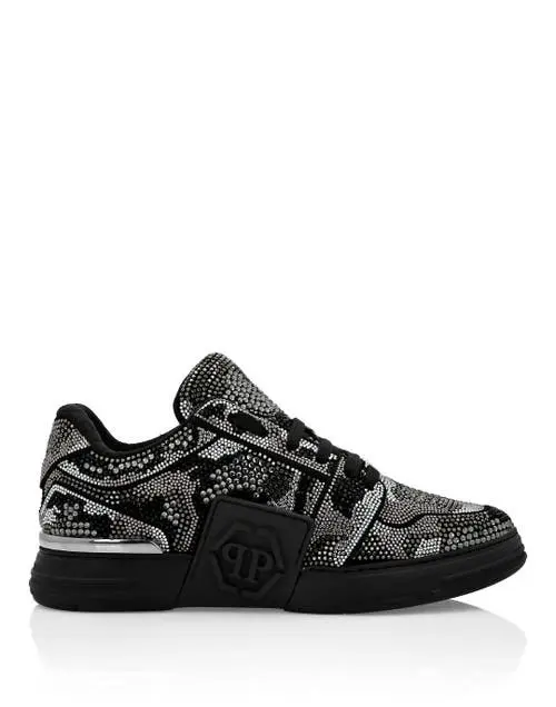 Philipp Plein Embellished Camouflage Low-top Sneakers
