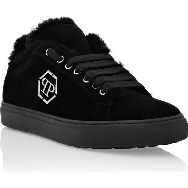 Philipp Plein Shearling Lo-top Sneakers