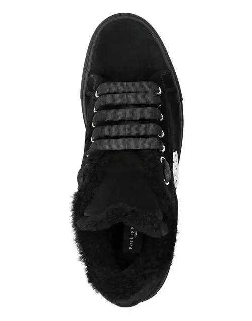 Philipp Plein Shearling Lo-top Sneakers