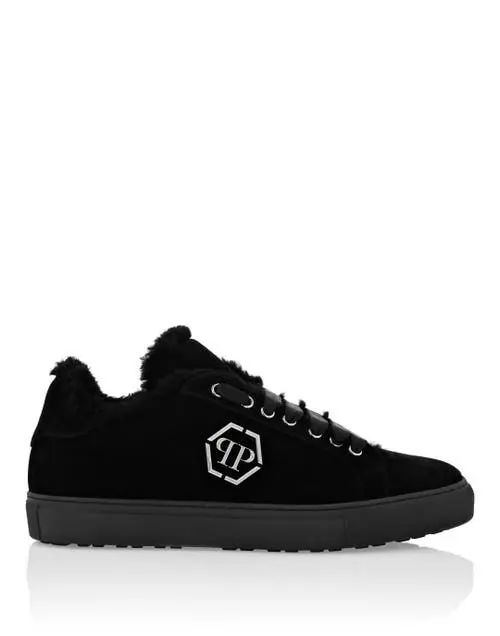 Philipp Plein Shearling Lo-top Sneakers