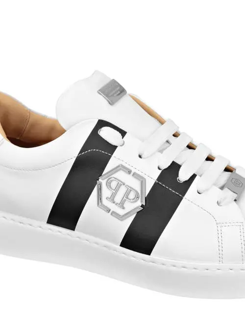 Philipp Plein Leather Lo-top Sneakers Hexagon Ultra
