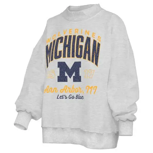 PRESSBOX Michigan Wolverines Reversible Sweatshirt