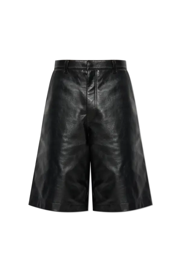 Balenciaga Leather Shorts - Black