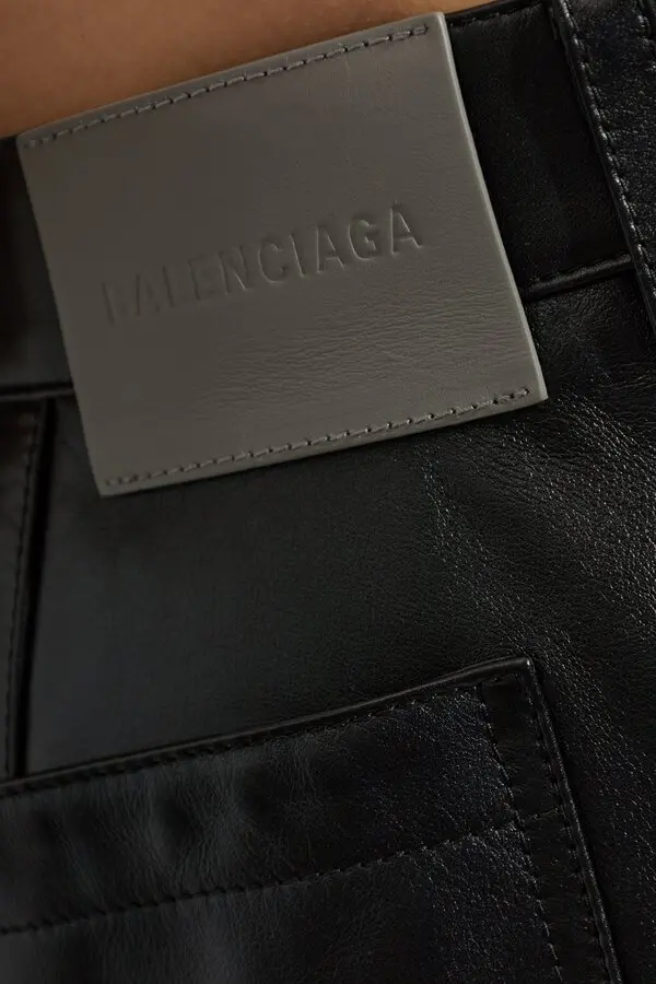 Balenciaga Leather Shorts