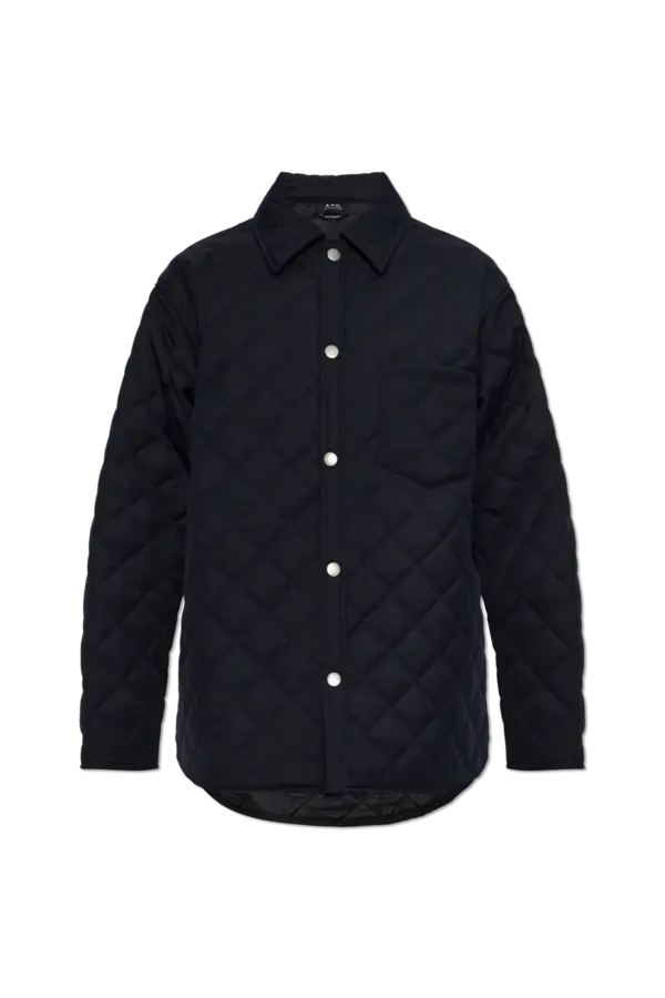 A.p.c. Quilted Jacket `georges - Navy Blue