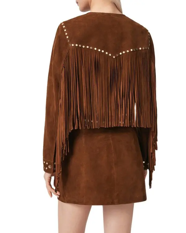 ALLSAINTS Alice Suede Trucker Jacket