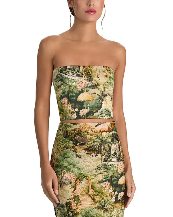 Alice + Olivia Ceresi Smocked Back Bandeau Top