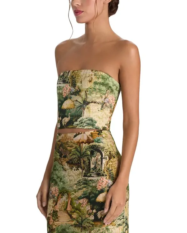 Alice + Olivia Ceresi Smocked Back Bandeau Top
