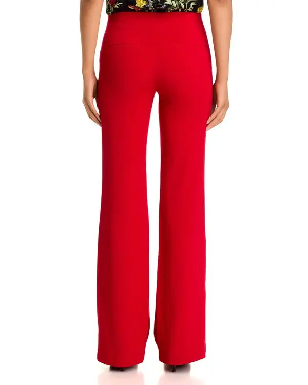 Alice + Olivia Teeny Low Rise Flare Leg Pants - Hibiscus