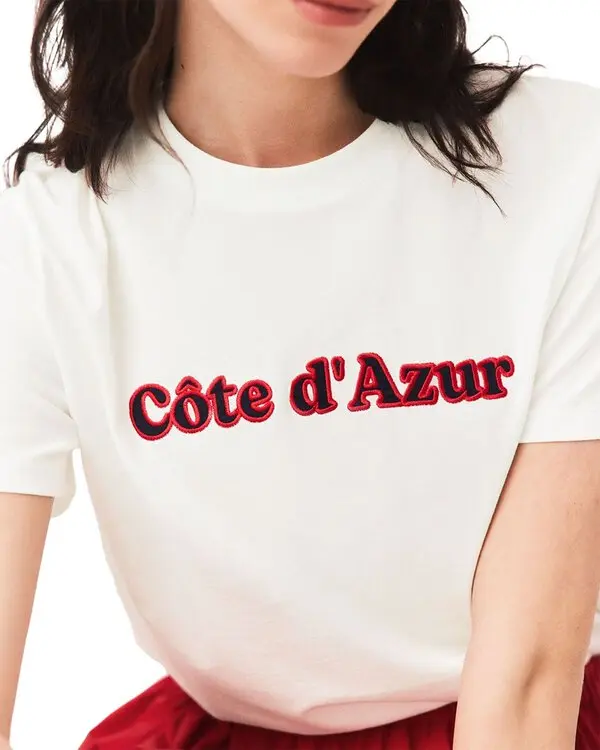 Maje Cote D'azur Embroidered T-shirt