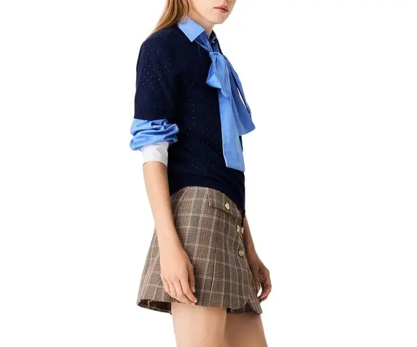 Maje Tonal Rhinestone Sweater