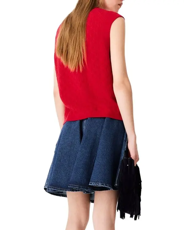 Maje Lidilou Textured Knit Top